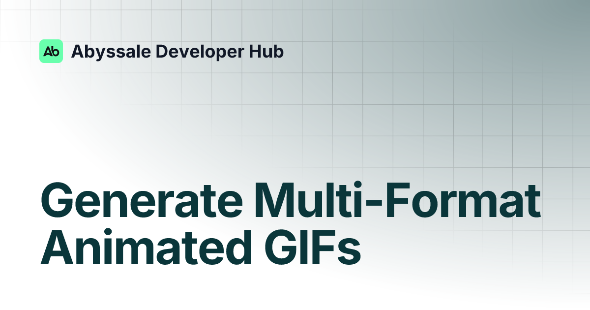 Generate Multi-Format Animated GIFs | Abyssale Developer Hub